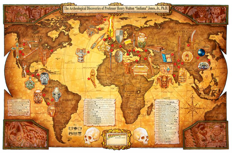 “INDIANA JONES WORLD MAP” – Matt Busch Online Store